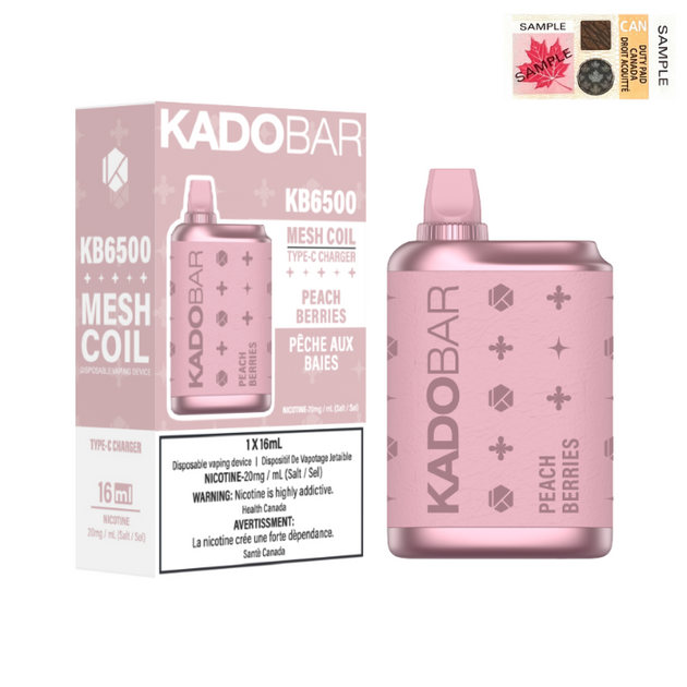 KADOBAR DISPOSABLE VAPE - 6500 PUFFS - Peach Berries | Vape4change