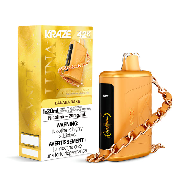 Shop Kraze Luna Disposable Vape - 42K - Topaz Banana Ice | Vape4change