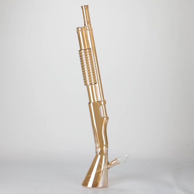27" Electroplated Shotgun Design Glass Bong with Display Stand [GU004 ...