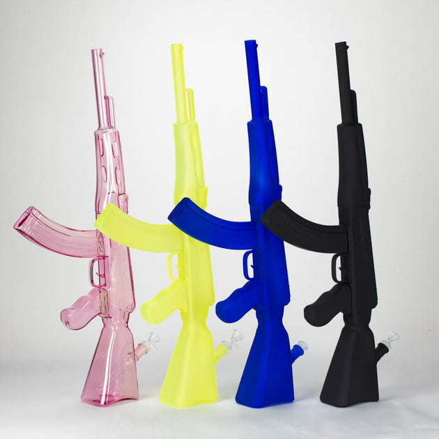 27" Painted AK-47 Design Glass Bong + Display Stand | Vape4change