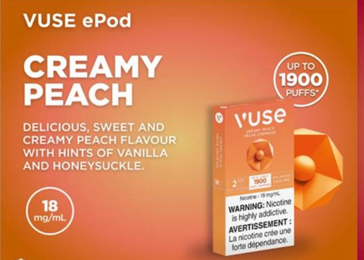 Vuse Pods Creamy Peach | Vuse Canada Pods | Vape4change | Vape4change