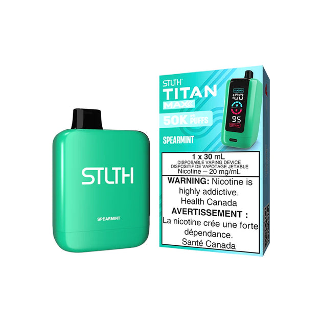 Buy STLTH Titan Max Disposable Vape - 50k Puffs - Spearmint | Vape4change
