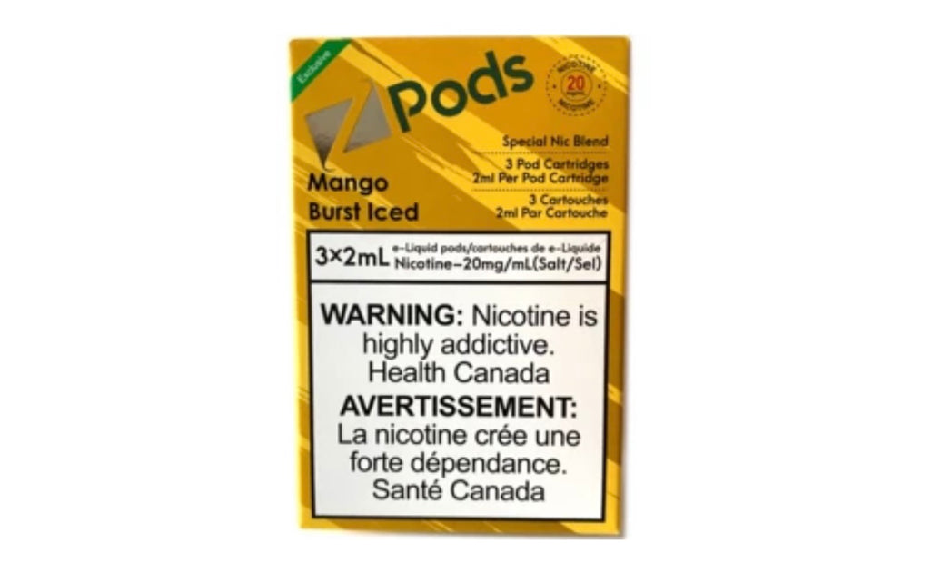 Now Z pods STLTH Compatible - Mango Burst Iced | Order Now | Vape4change