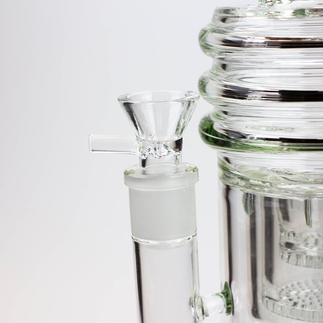 17 inches H2O Glass Water Bong with Double Layer Honeycomb | Vape4change